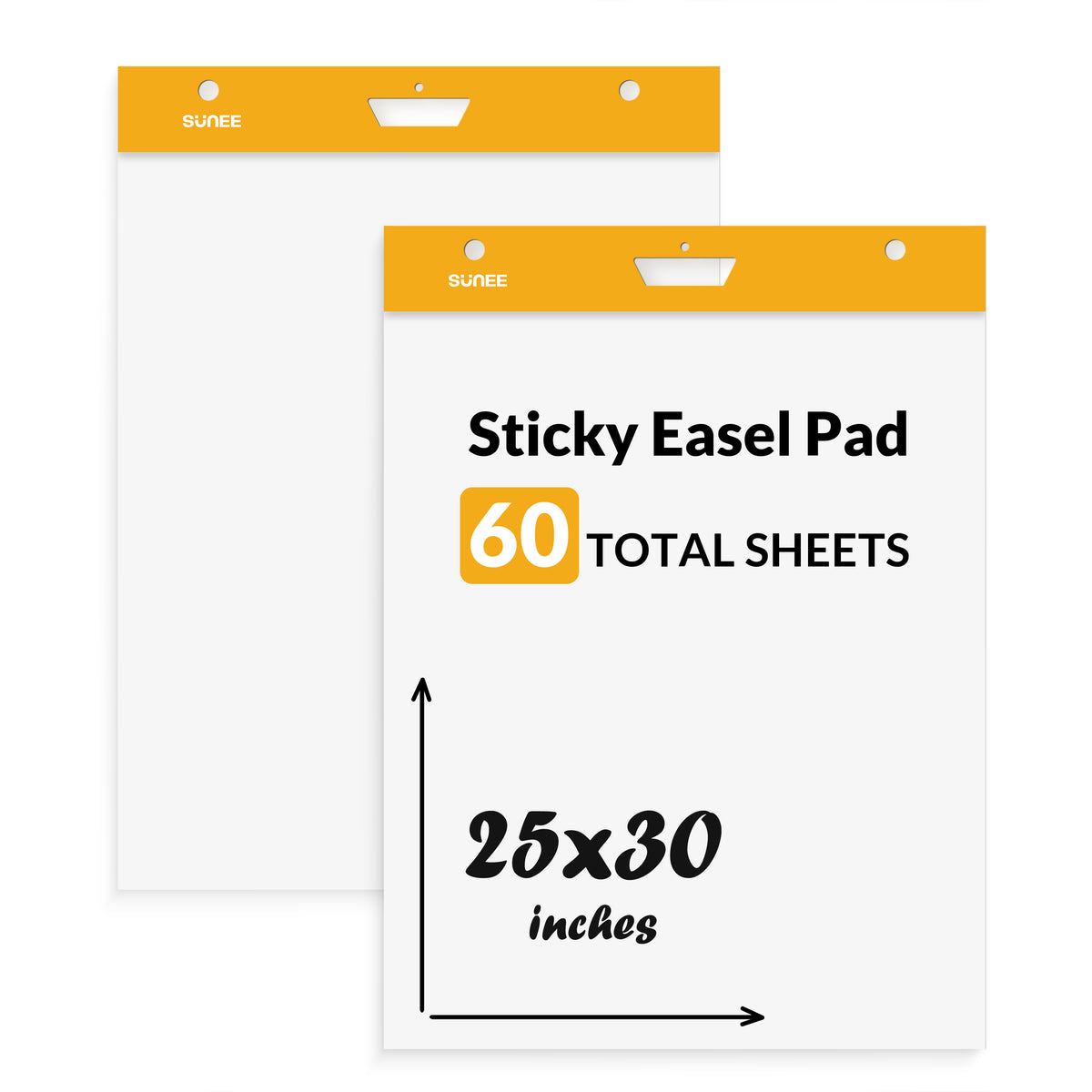 SUNEE Sticky Easel Pads, 25x30 Inches, 30 Sheets/Pad – Self Stick Flip