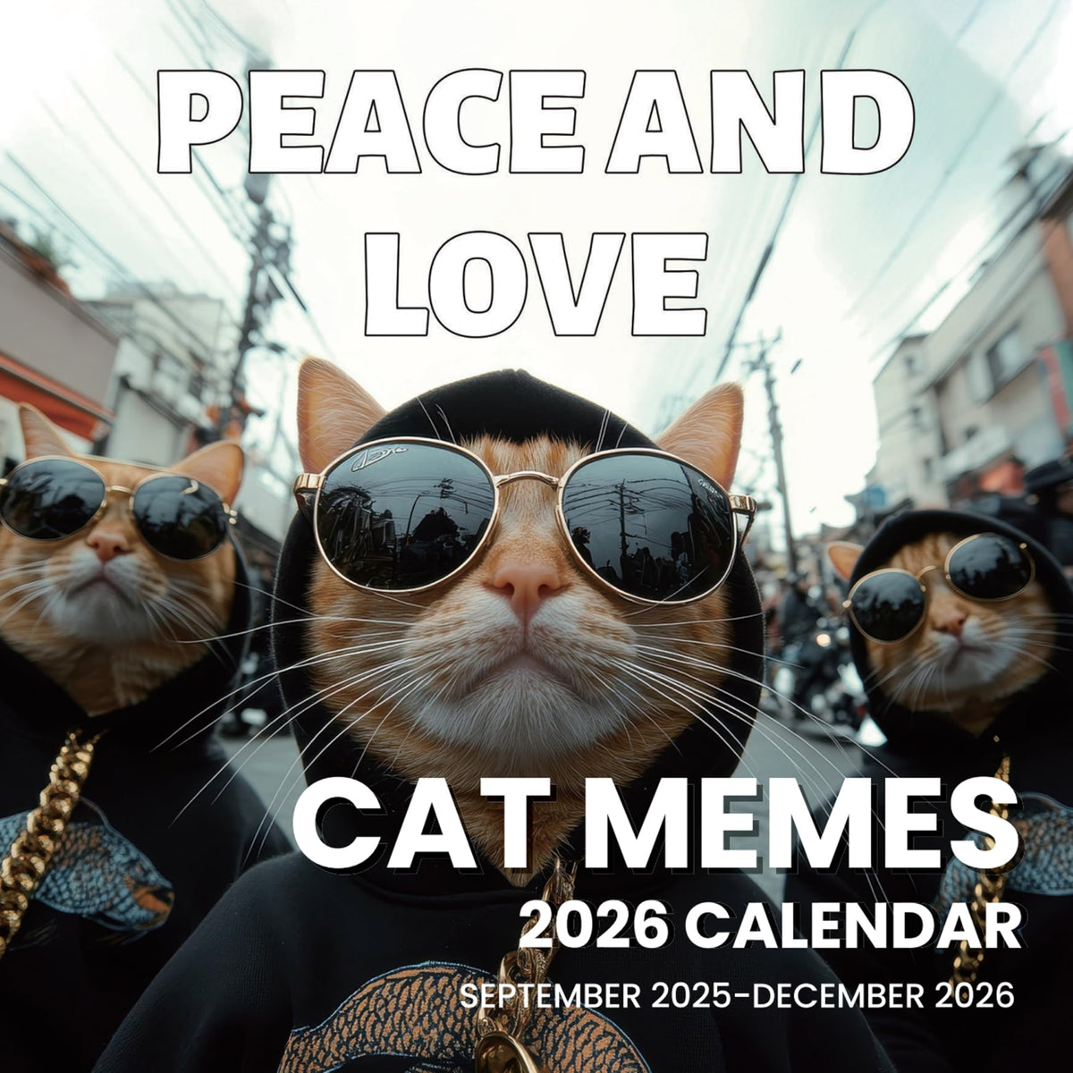 SUNEE Wall Calendar 2025-2026, Cat Memes Calendar From September 2025