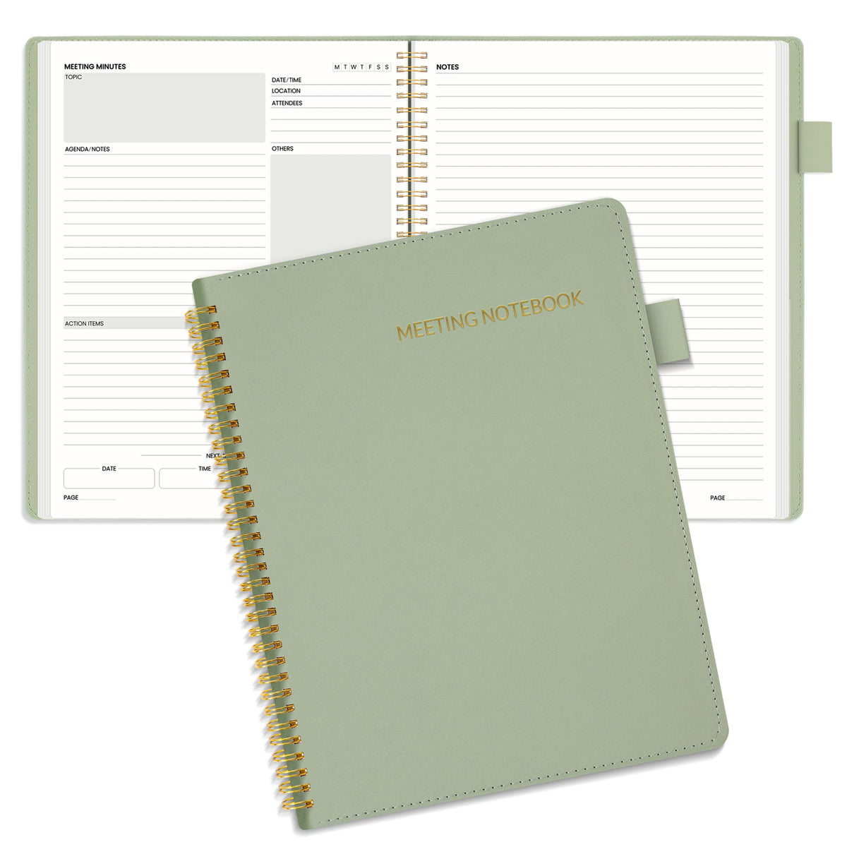 SUNEE Half Meeting Half Note - 8.5"x11" Professional Notebooks for Wor